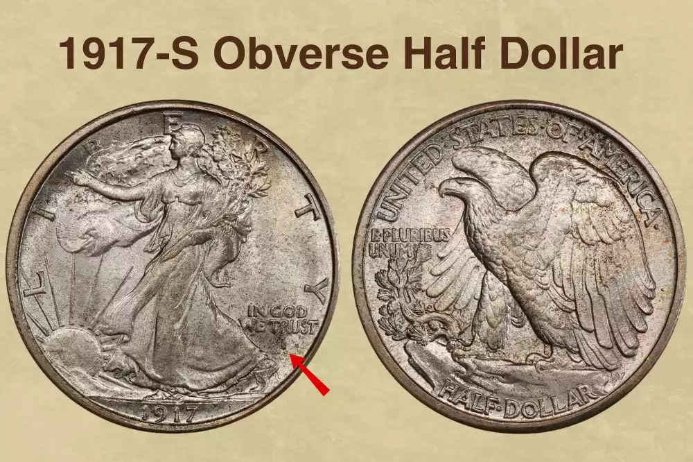 1917 Half Dollar Coin Value (Errors List, "D", "S" & No Mint Mark Worth) - CoinValueChecker
