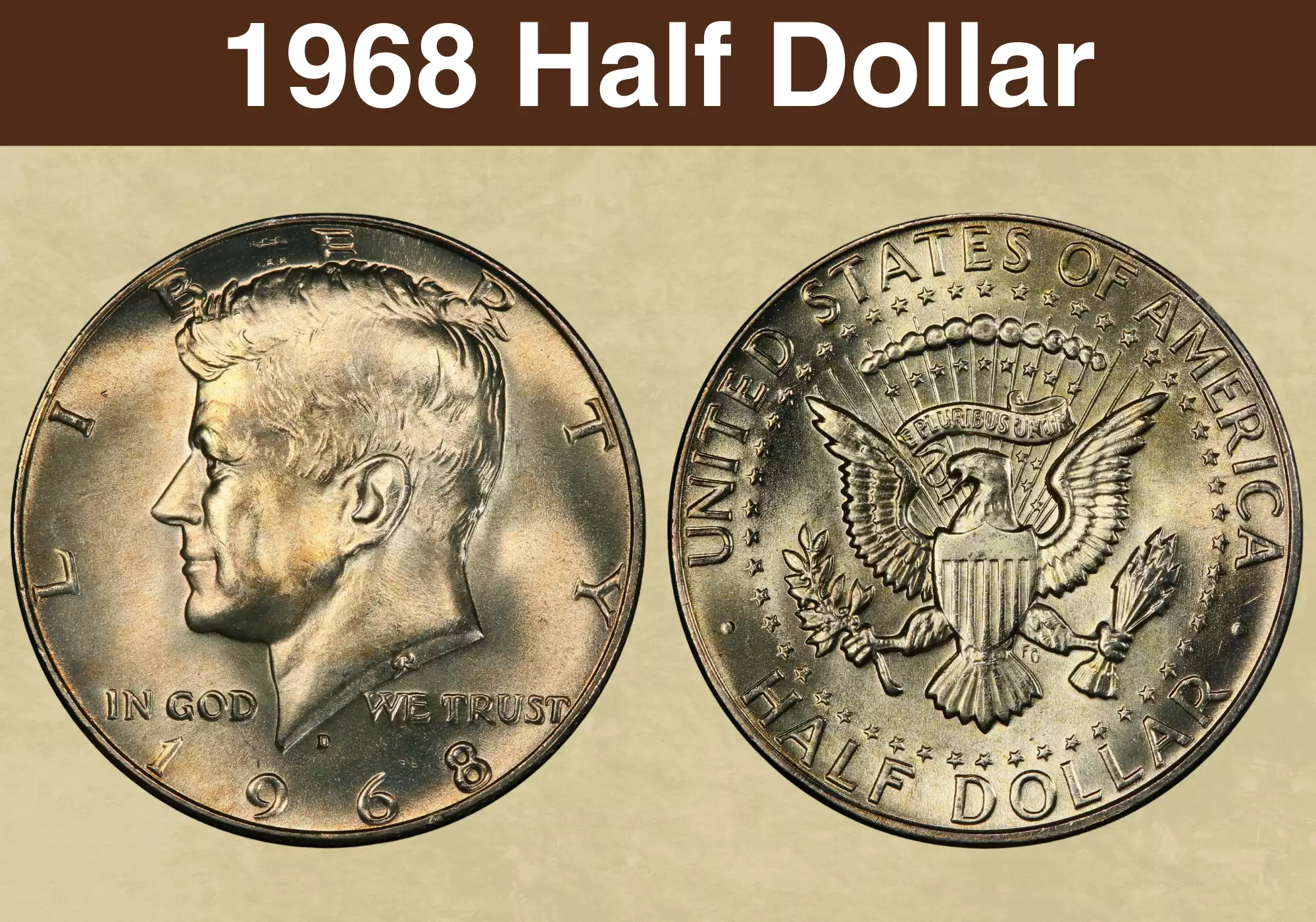 1968 Half Dollar Coin Value (Errors List, "D" & "S" Mint Mark Worth) - CoinValueChecker.com