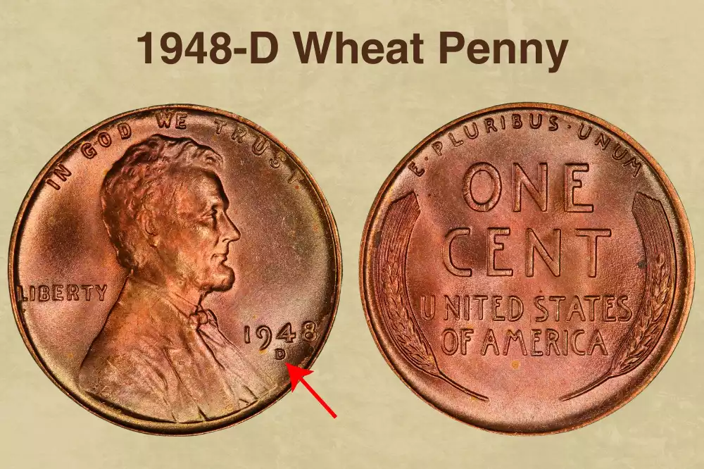 1948 Wheat Penny Coin Value (Errors List, "D", "S" & No Mint Mark Worth ...