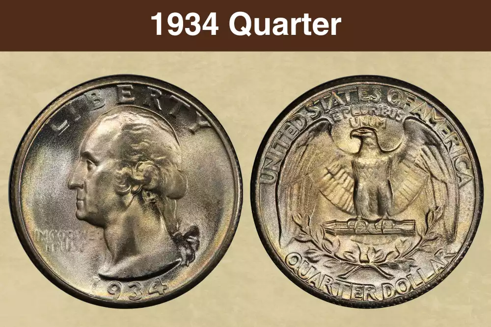 1934 Quarter Coin Value (Errors List, "D" & No Mint Mark Worth) - CoinValueChecker