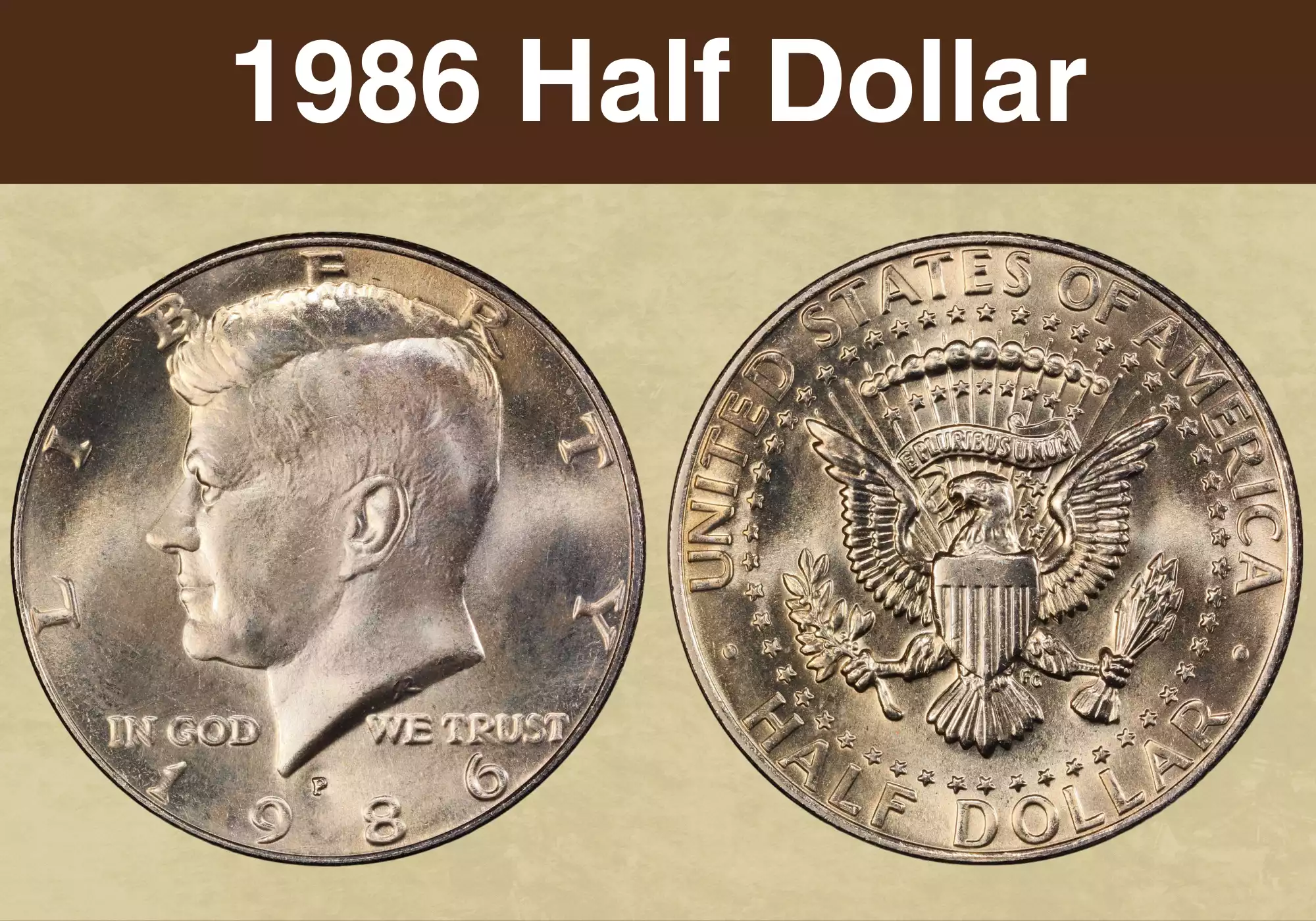 1986 Half Dollar Coin Value (Errors List, "D", "S" & "P" Mint Mark Worth) - CoinValueChecker