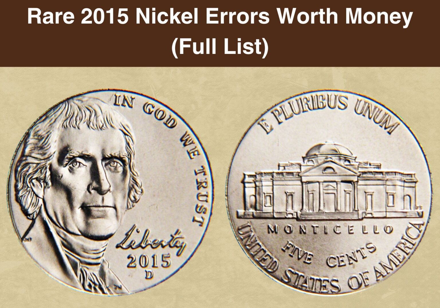 Rare 2015 Nickel Errors Worth Money (Full List With Pictures ...